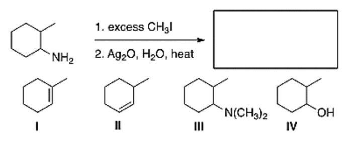 Solved a 1. excess CHg! 2. Ag2O, H2O, heat NH2 ♡ N(CH3)2 OH | Chegg.com