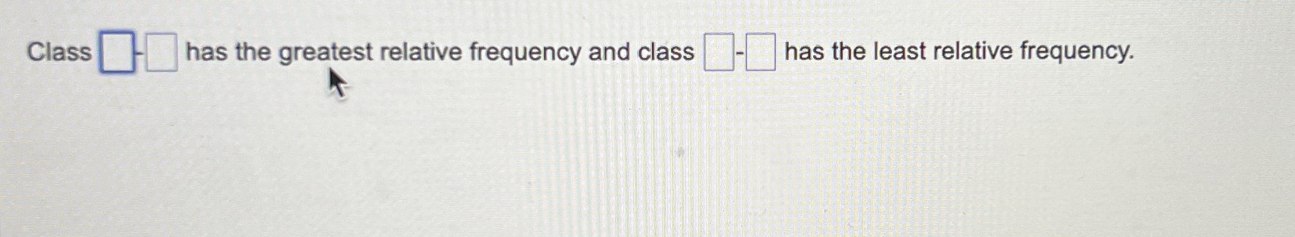 Class ﻿has the greatest relative frequency and | Chegg.com