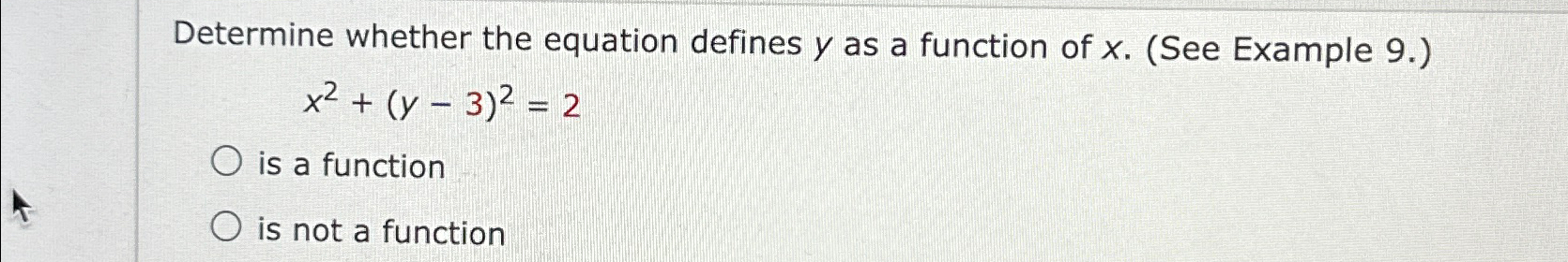 Solved Determine whether the equation defines y ﻿as a | Chegg.com