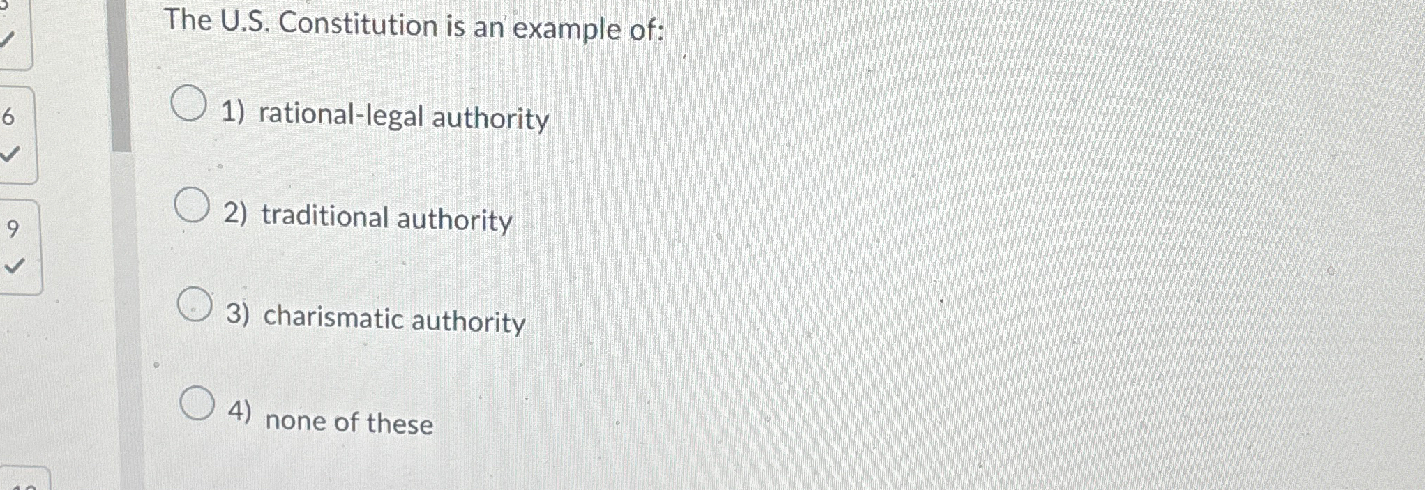 Solved The U.S. ﻿Constitution is an example | Chegg.com