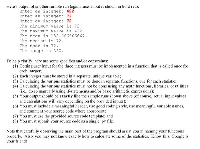 Solved Your task in this programming assignment is to write | Chegg.com