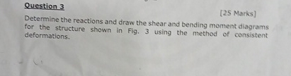 Solved Question 3[25 ﻿Marks]Determine the reactions and draw | Chegg.com
