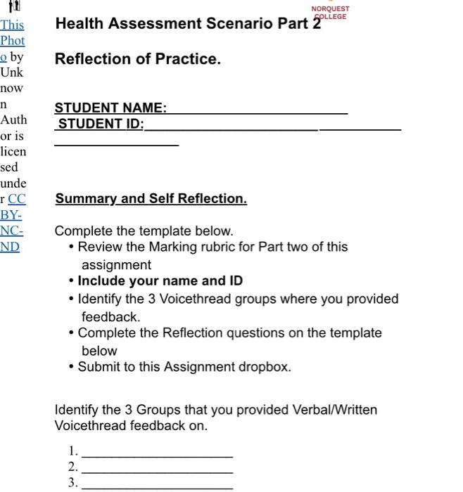 Solved Summary and Self Reflection. Complete the template | Chegg.com