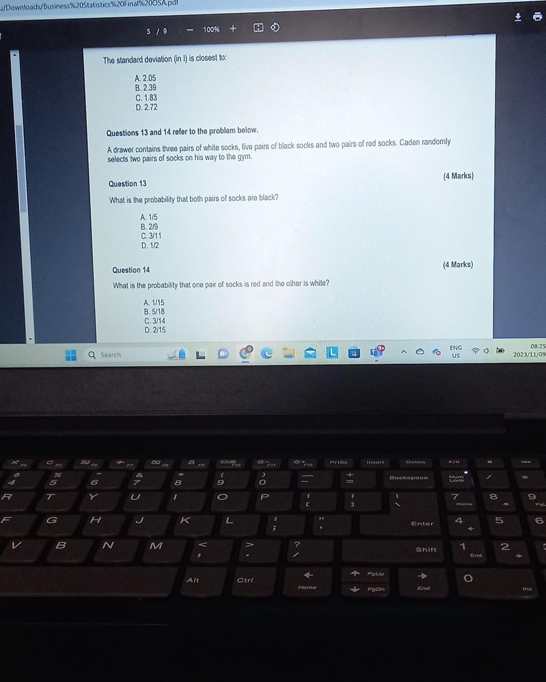Solved Questions 9-12 refer to the problem below. The volume | Chegg.com