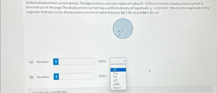 Solved Uniform displacement-current density. The figure | Chegg.com
