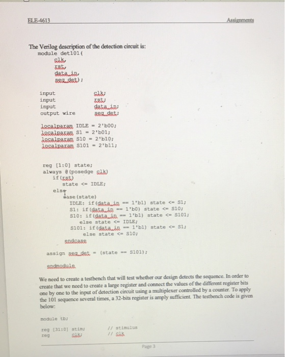 Solved Assignments ELE.4613 This lab aims at building a | Chegg.com