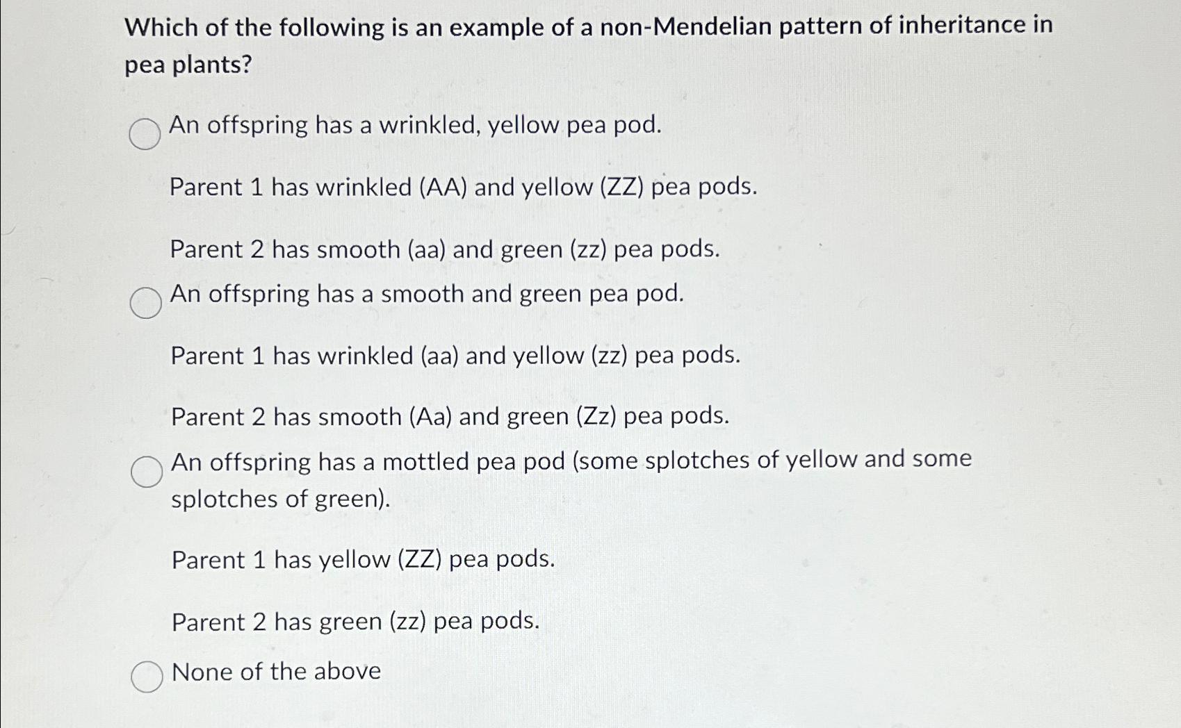 Solved Which of the following is an example of a | Chegg.com