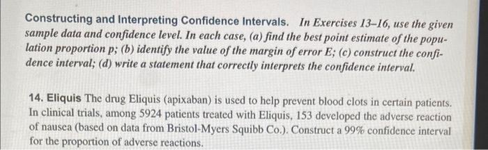 Solved Constructing and Interpreting Confidence Intervals. | Chegg.com
