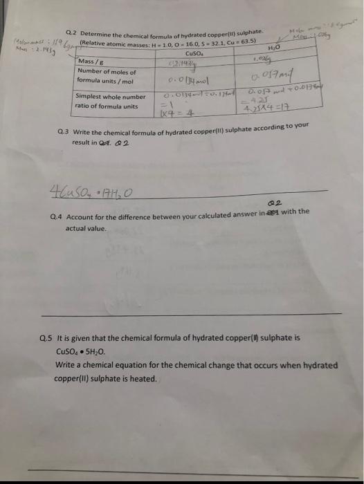 Solved Procedure: 1. Weigh a crucible and record its mass. | Chegg.com