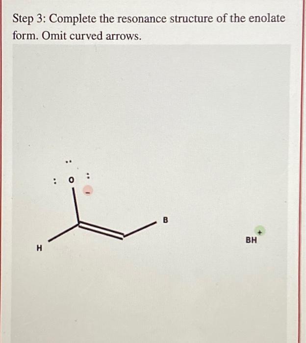 Solved A Mation Of The Keto Form Of An Enolate Ion Via A