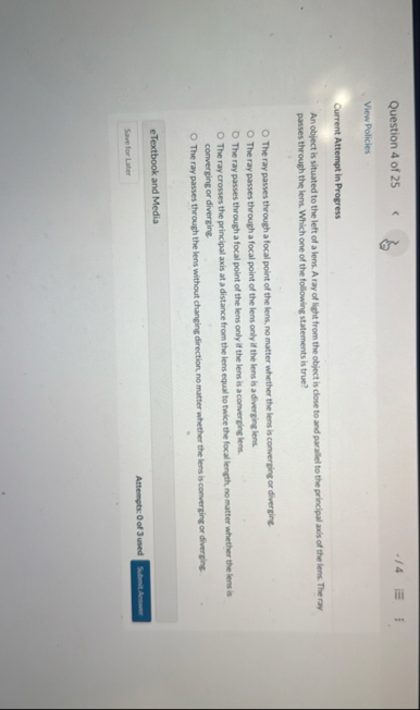 Question 4 ﻿of 25View PoliciesCurrent Attempt in | Chegg.com