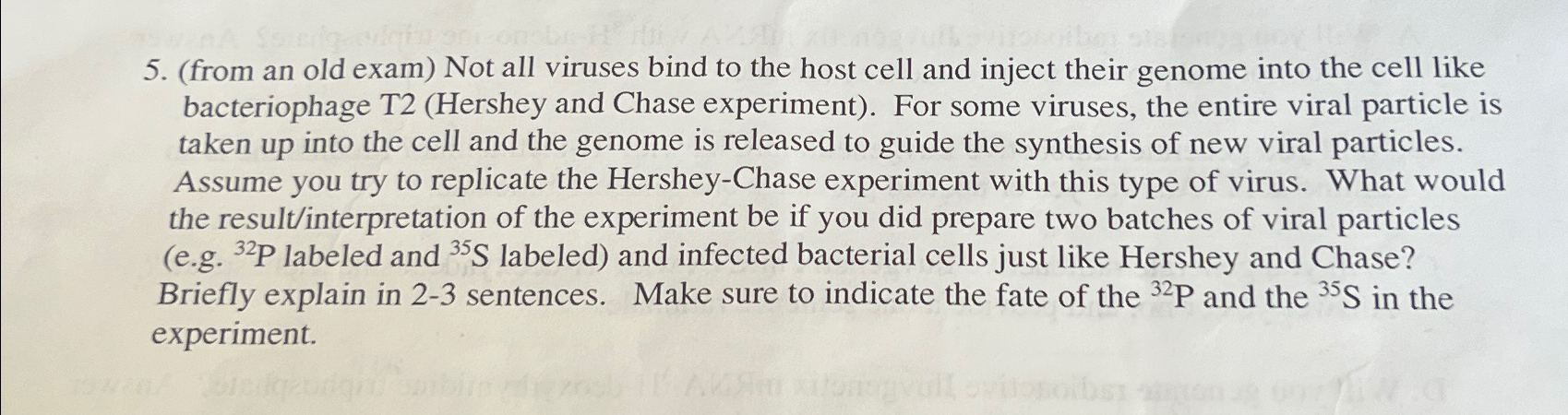 Solved (from an old exam) ﻿Not all viruses bind to the host | Chegg.com