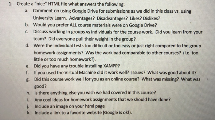 Solved There is no correct answer to each question. Just | Chegg.com