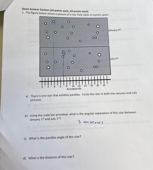 Solved Short Answer Section (10 points each, 20 points | Chegg.com