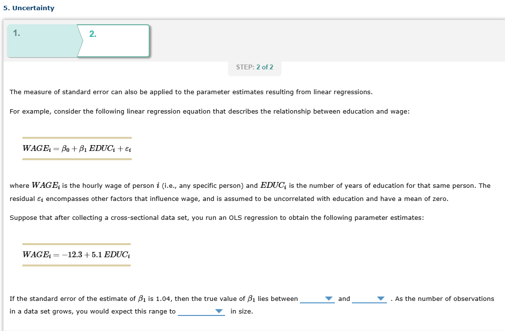 Solved The measure of ﻿standard error can also be ﻿applied | Chegg.com