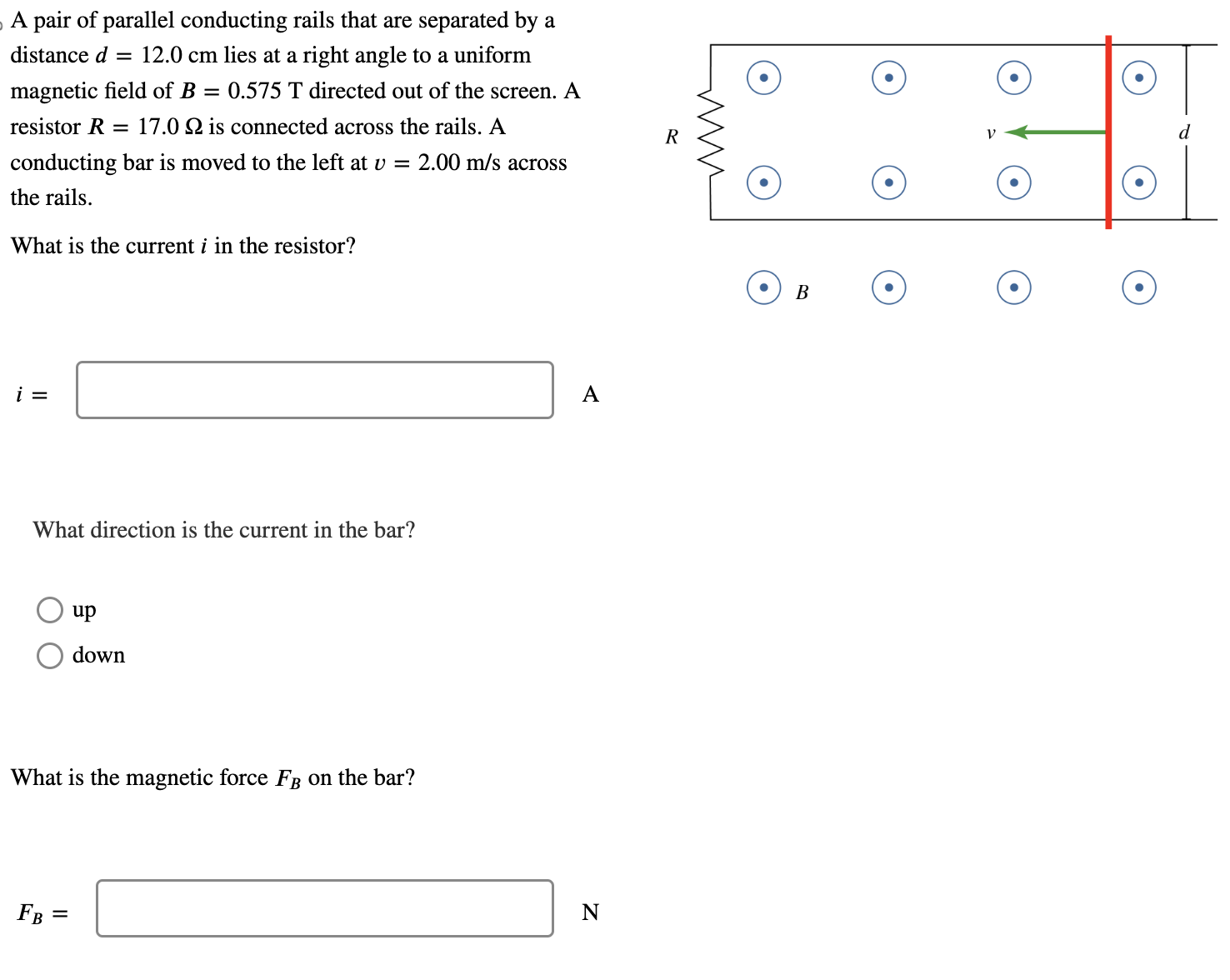Solved A pair of parallel conducting rails that are | Chegg.com