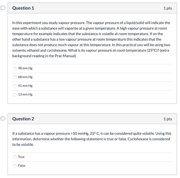 Solved D Question 1 1 pts In this experiment you study | Chegg.com
