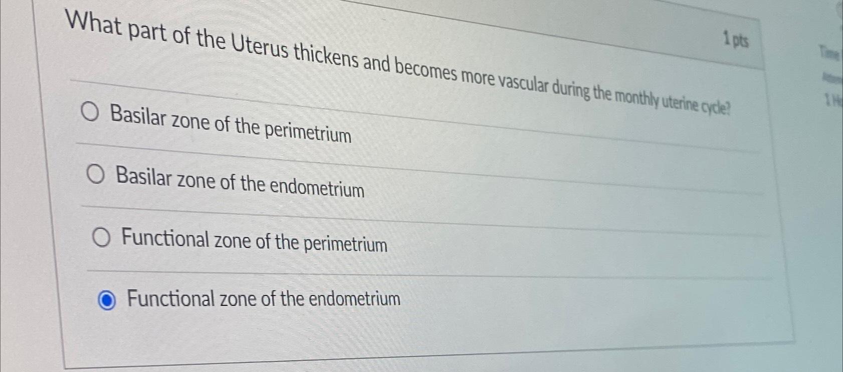 Solved What part of the Uterus thickens and becomes more | Chegg.com