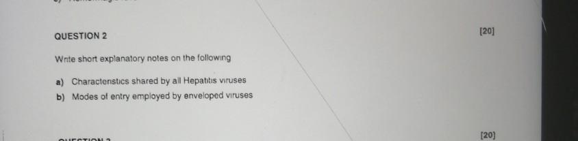 Solved QUESTION 2 [20] Write short explanatory notes on the | Chegg.com
