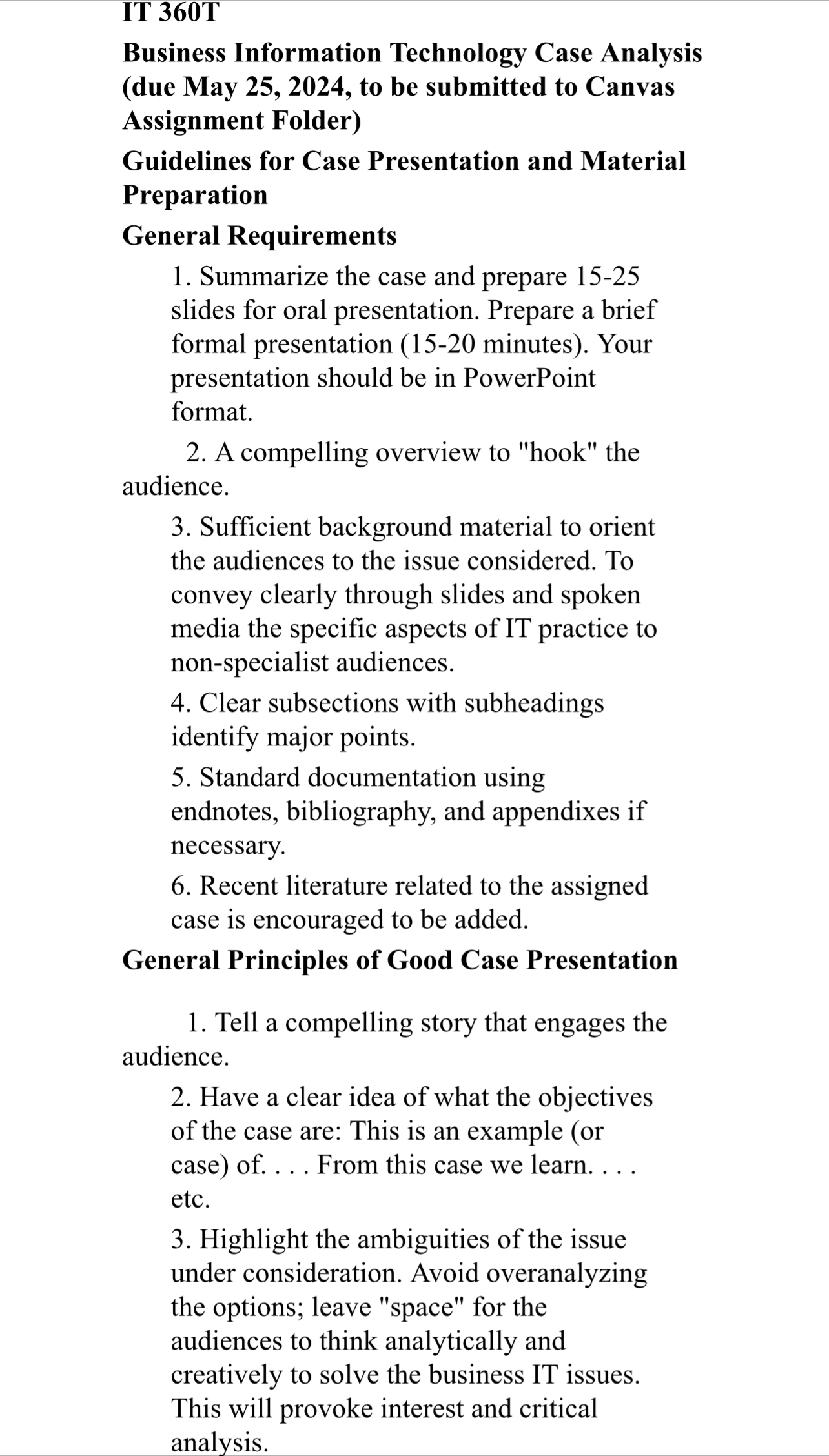 Solved IT 360TBusiness Information Technology Case Analysis | Chegg.com