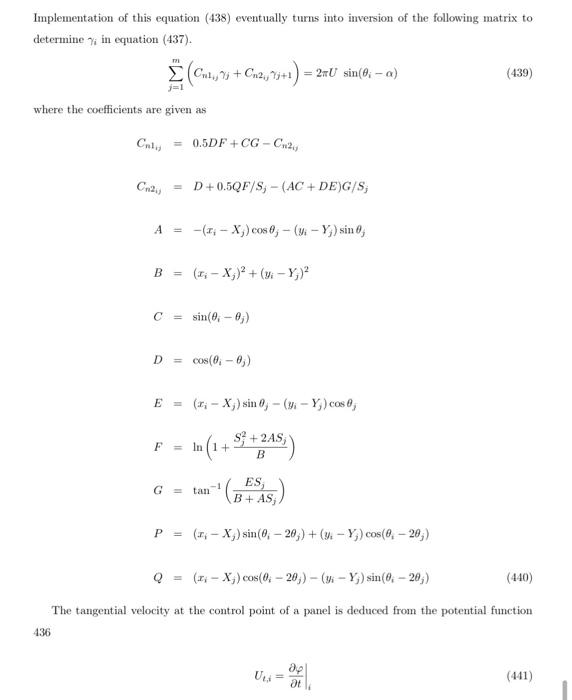 Vortex Panel Method In the following projects during | Chegg.com
