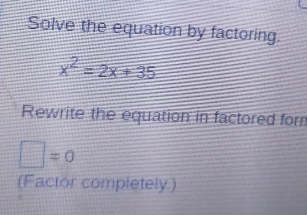 Solved Use factoring toa solve the quadratic equation. Check | Chegg.com