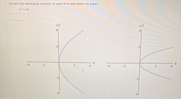 Solved Convert the rectangular equation to polar form and | Chegg.com