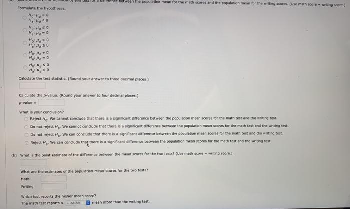 Solved A standardized exam consists of three parts: math, | Chegg.com