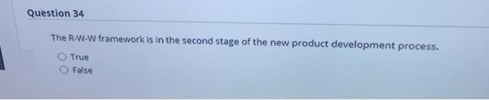 Solved Question 34 The R-W-W framework is in the second | Chegg.com