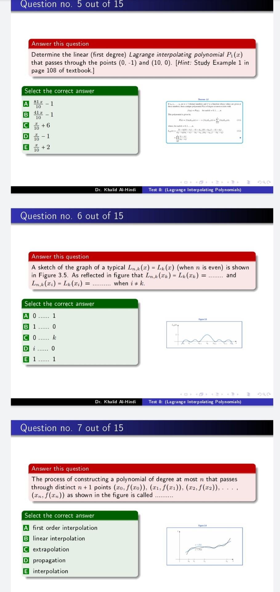 Solved Determine the linear (first degree) Lagrange | Chegg.com