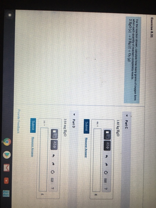 Solved Exercise 8.31 For the reaction shown, calculate how | Chegg.com