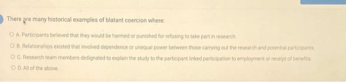 There are many historical examples of blatant | Chegg.com