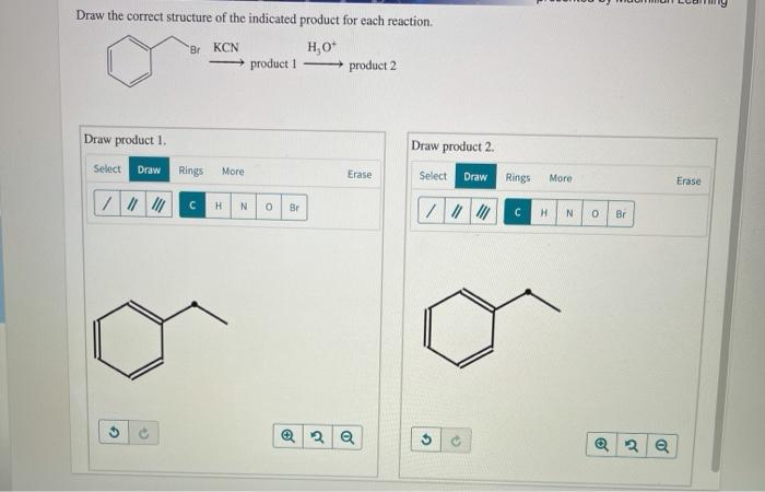 Solved Draw the correct structure of the indicated product | Chegg.com