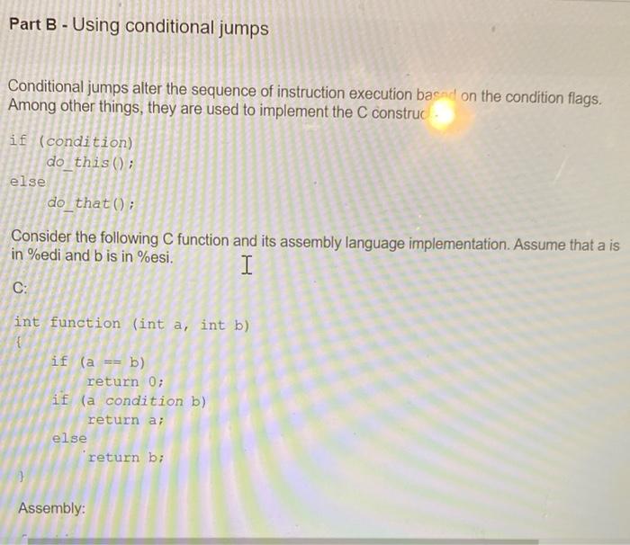 Solved Conditional jumps alter the sequence of instruction | Chegg.com