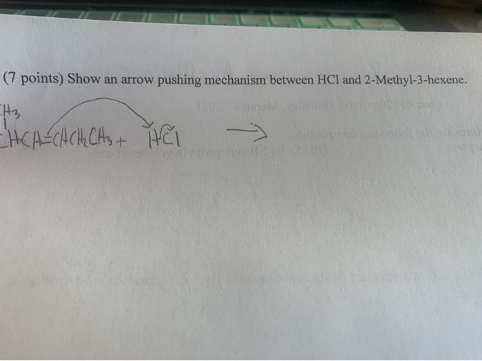 Solved (7 points) Show an arrow pushing mechanism between | Chegg.com