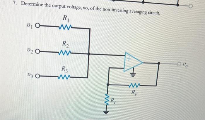 Solved 7. Determine the output voltage, vo, of the | Chegg.com