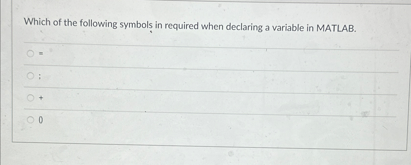 Solved Which of the following symbols in required when | Chegg.com