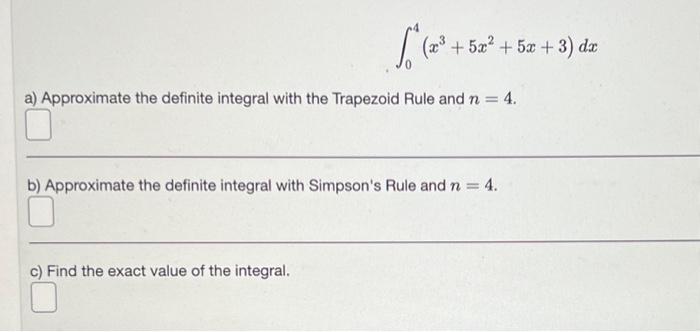 Solved Calculate the integral approximations T6 and M6 for | Chegg.com