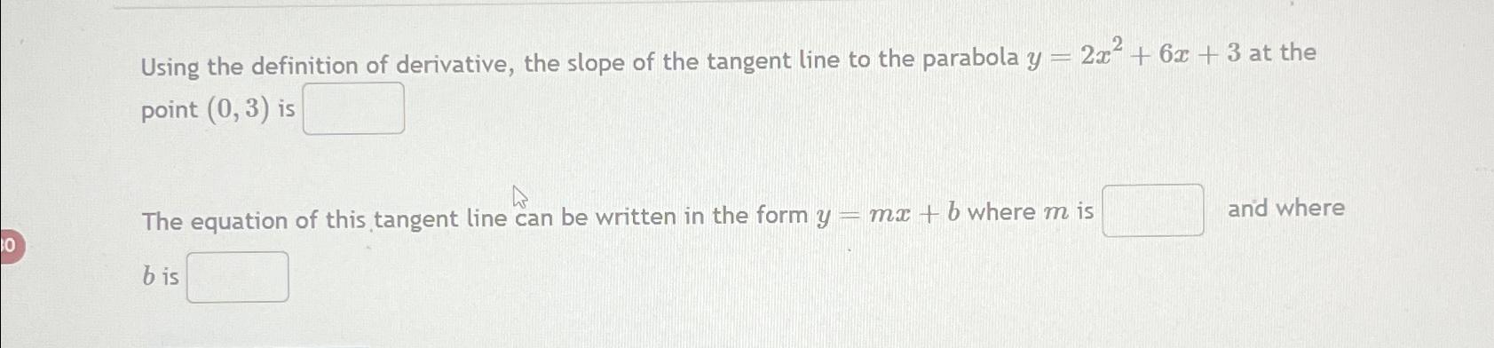 Solved Using the definition of derivative, the slope of the | Chegg.com