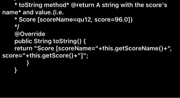 Solved Java Programming Language Using The Information Given