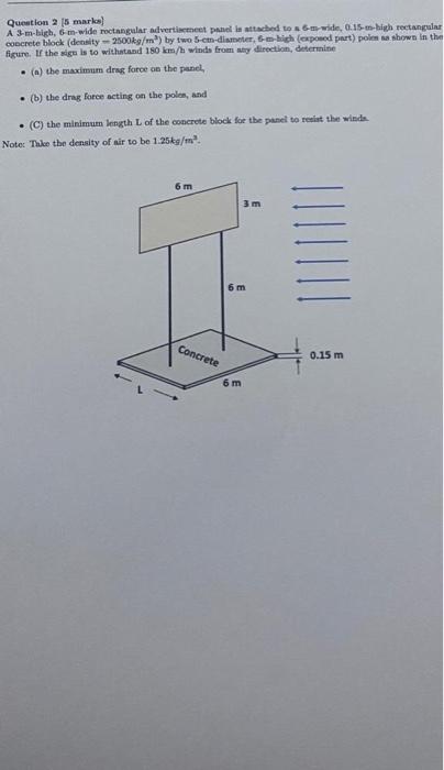 Solved Question 25 mars A 3 m-high, 6-m-wide rectangular | Chegg.com