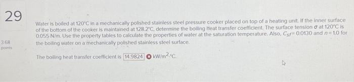 Solved Water is bolted at 120∘C in a mechanically polished | Chegg.com