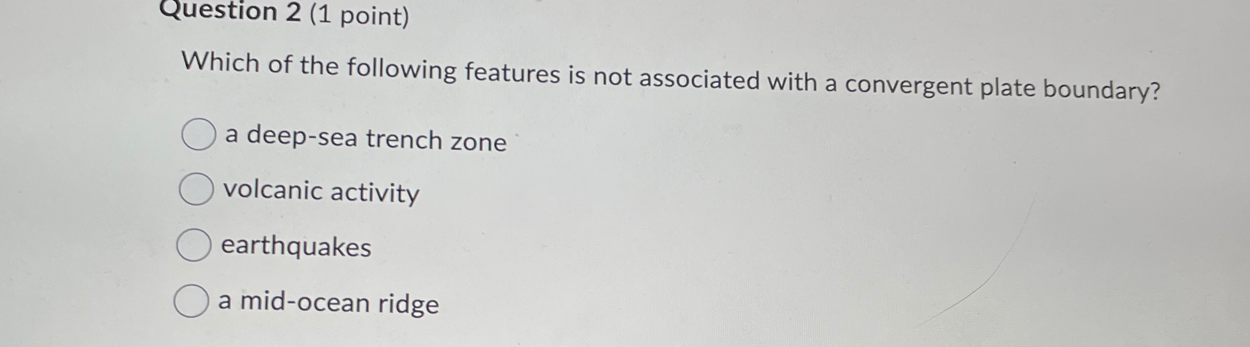 Solved Question 2 (1 ﻿point)Which of the following features | Chegg.com