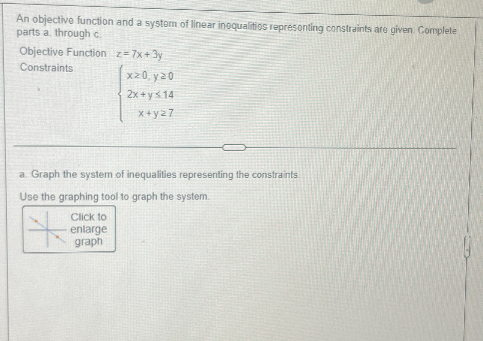 Solved An objective function and a system of linear | Chegg.com