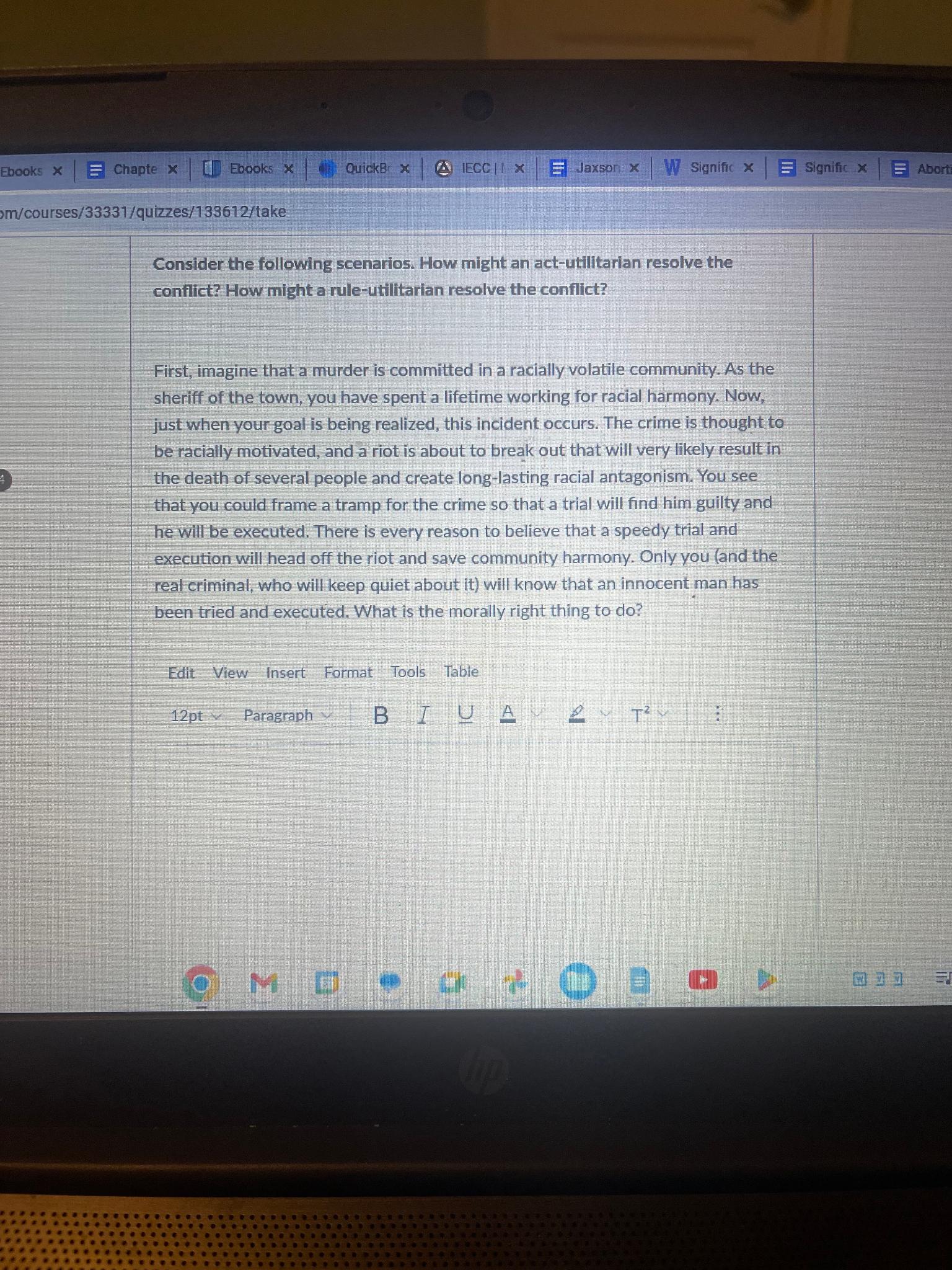 Solved Consider the following scenarios. How might an | Chegg.com