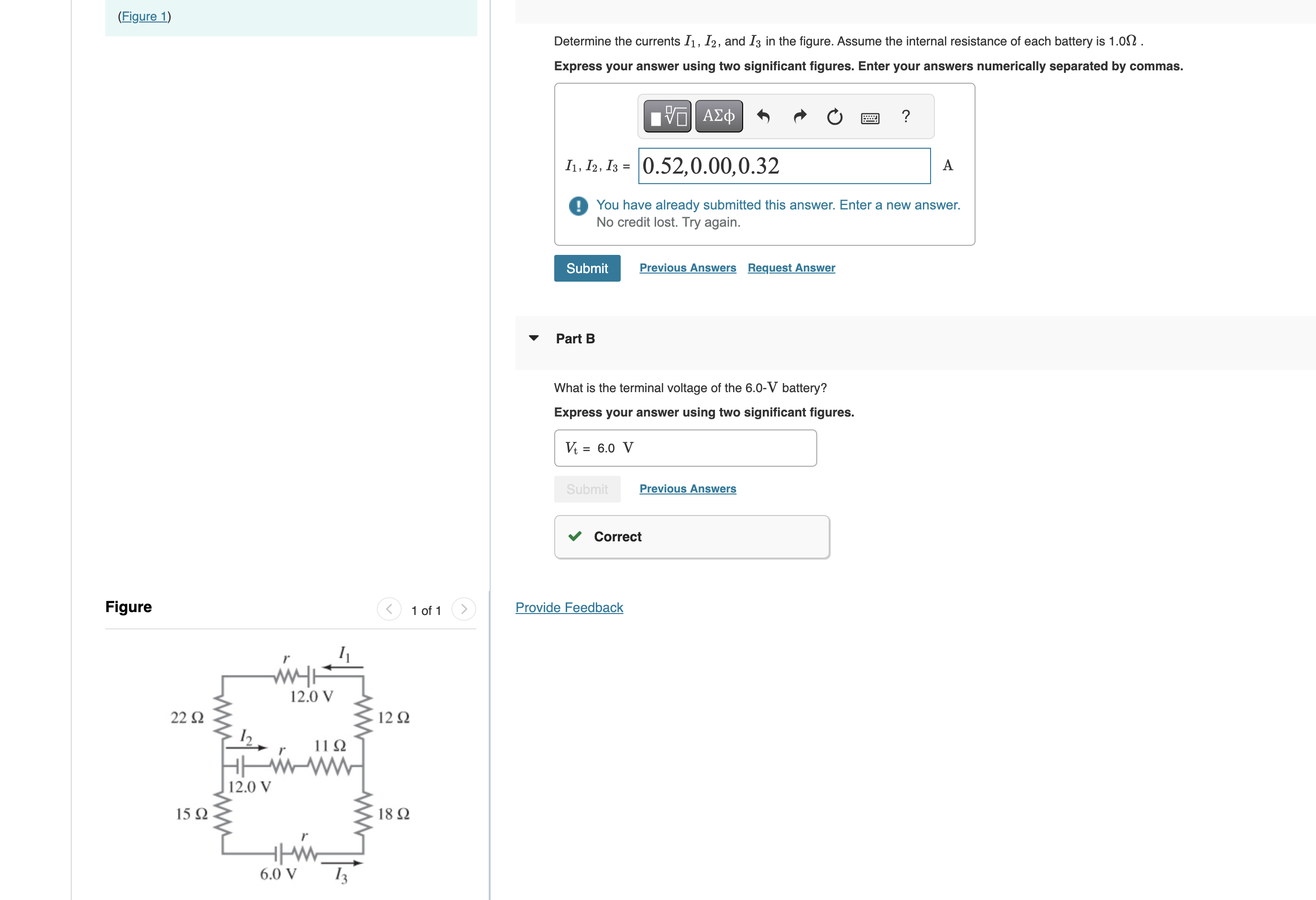Solved Determine the currents I1,I2, ﻿and I3 ﻿in the figure. | Chegg.com