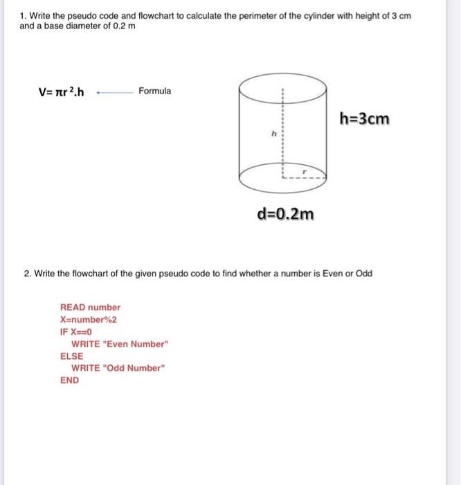 Solved 1. Write the pseudo code and flowchart to calculate | Chegg.com