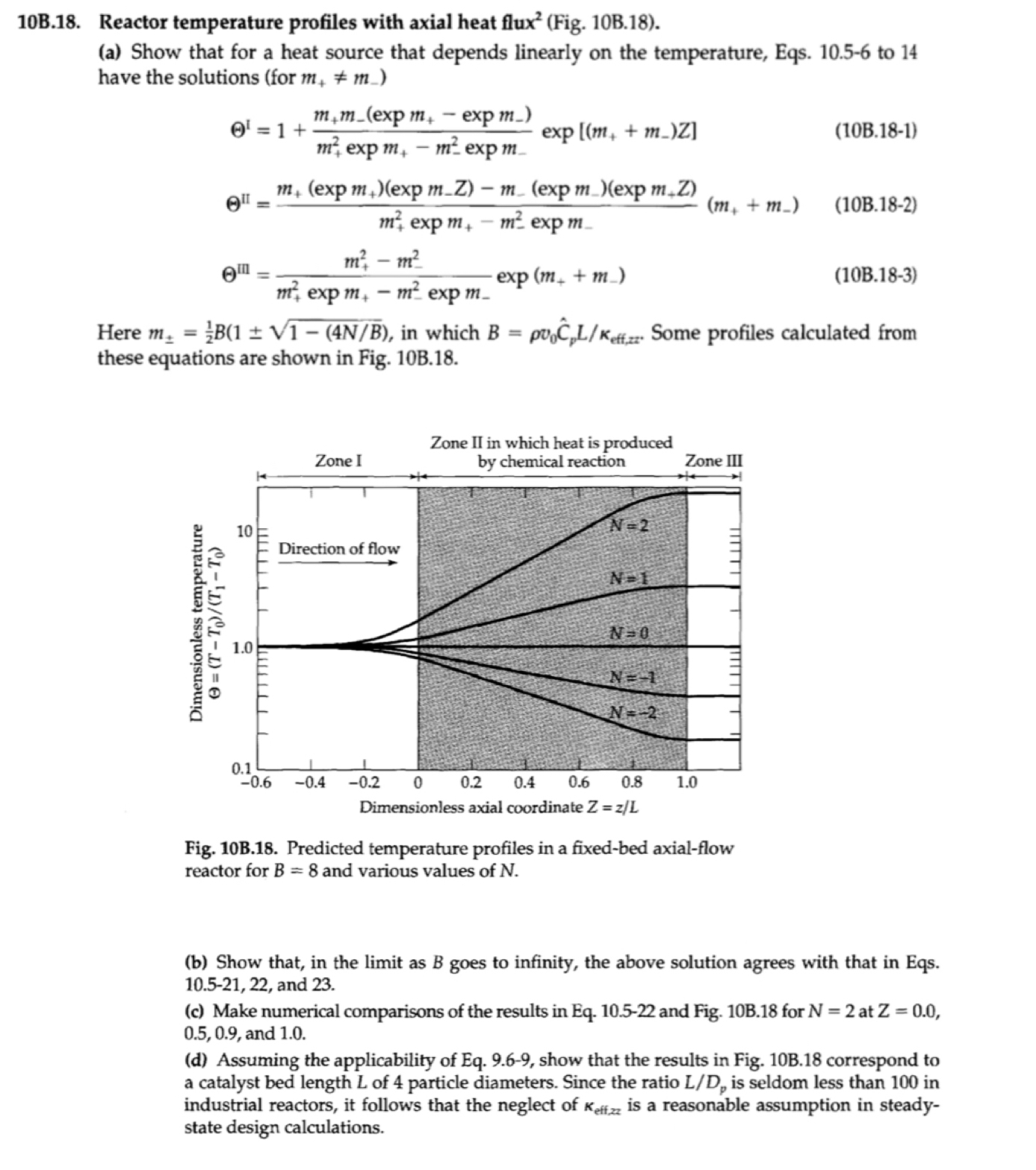 Solved 10B.18. ﻿Reactor temperature profiles with axial heat | Chegg.com