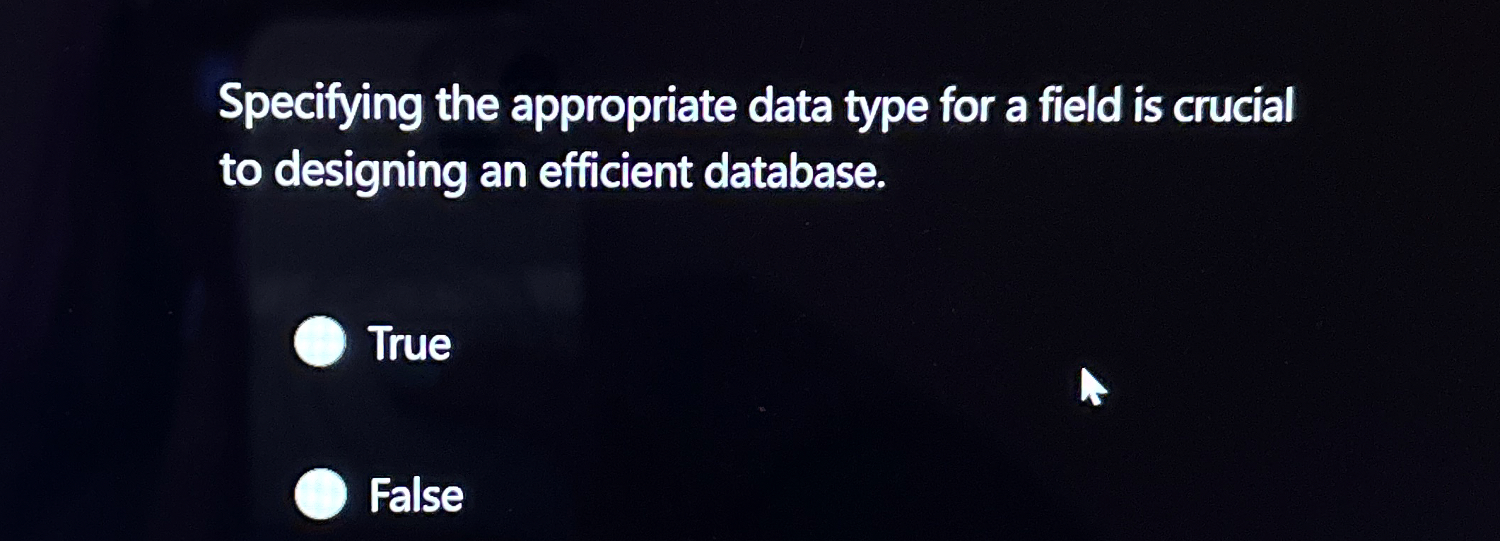 Solved Specifying the appropriate data type for a field is | Chegg.com