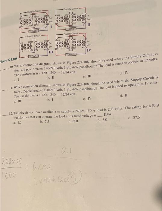 Solved 10. Which connection diagram, shown in Figure | Chegg.com